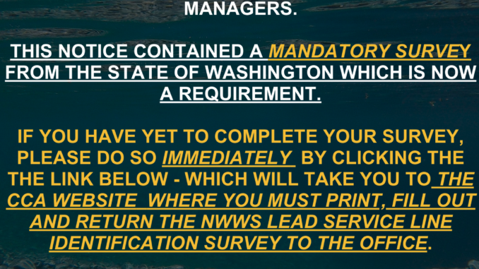 Mandatory NWWS Lead Service Line Identification Survey – Clearwood ...